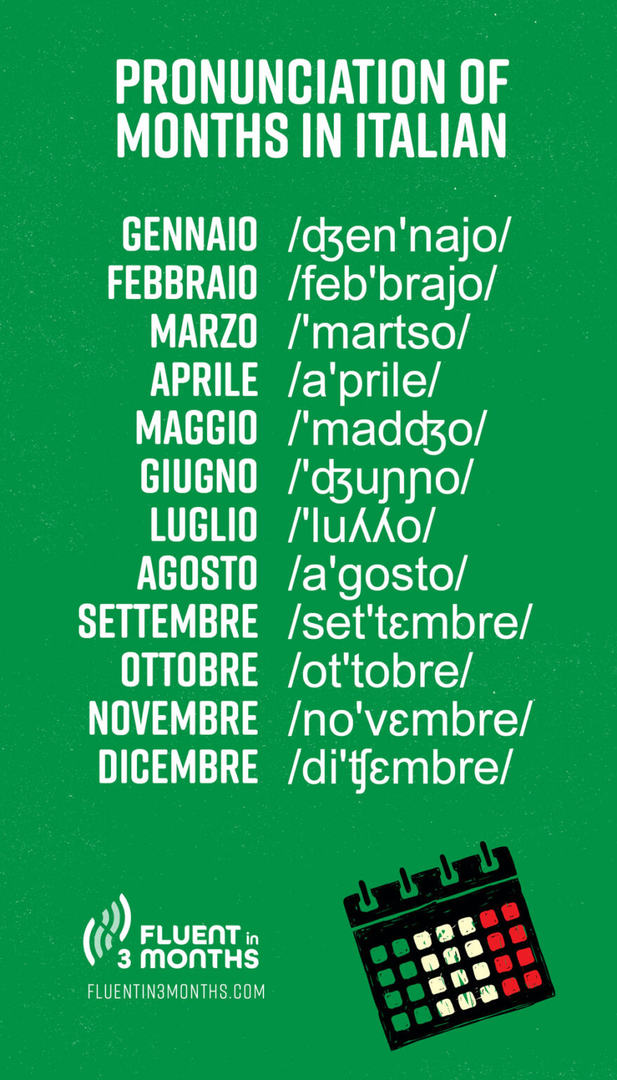Learn Months of the Year in Italian (With Audio)