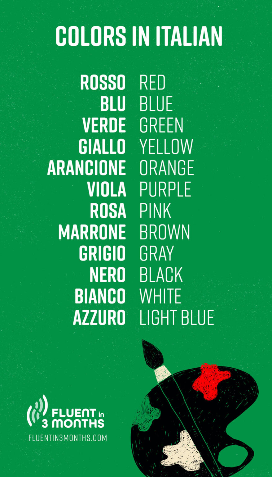Learn Colors in Italian (With Audio) » Fluent in 3 Months