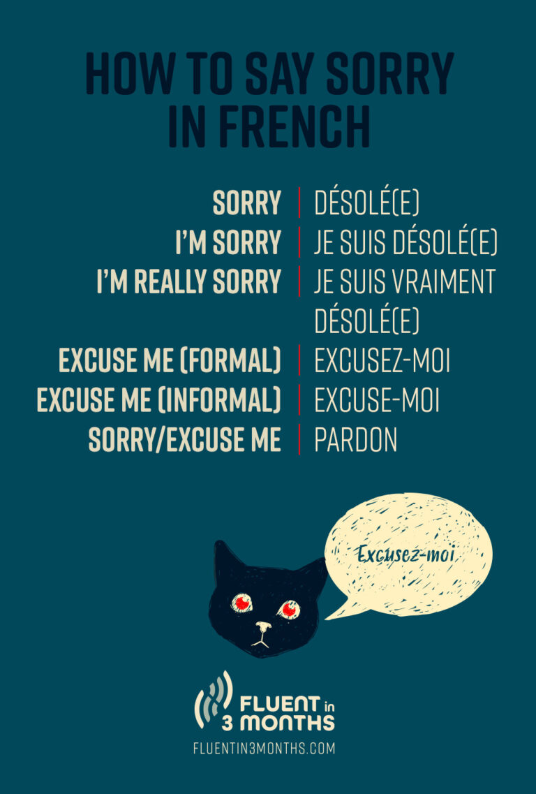 How to Say Sorry in French [with Audio]