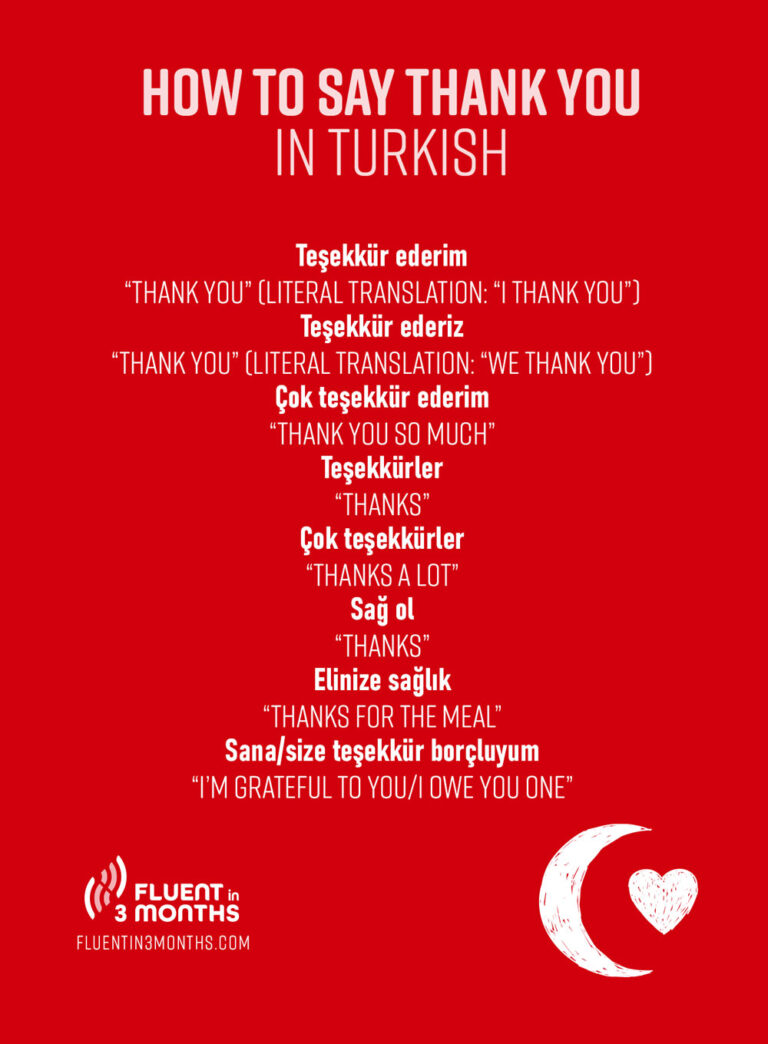 How to Say Thank You in Turkish
